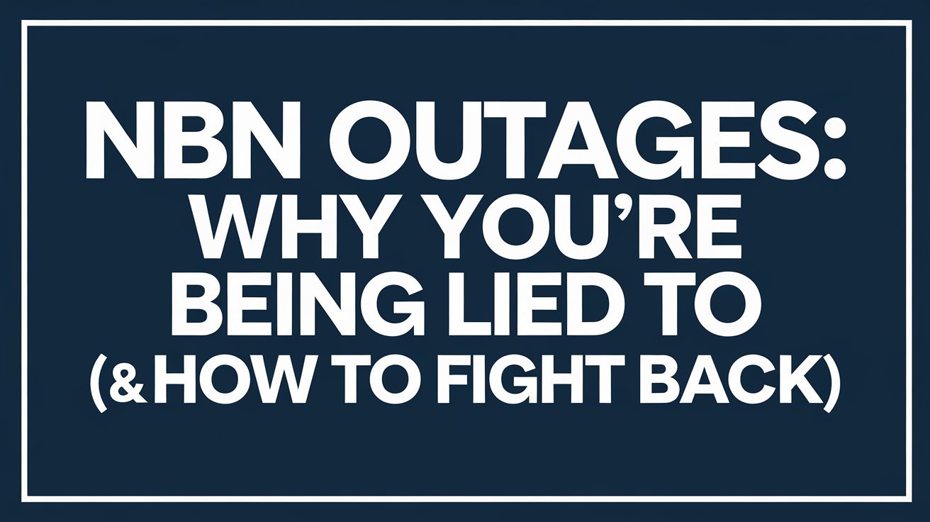 NBN Outages: Why You're Being Lied To (& How to Fight Back)